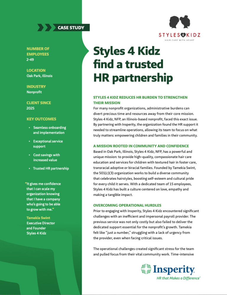 Styles 4 Kidz find a trusted HR partnership | Insperity