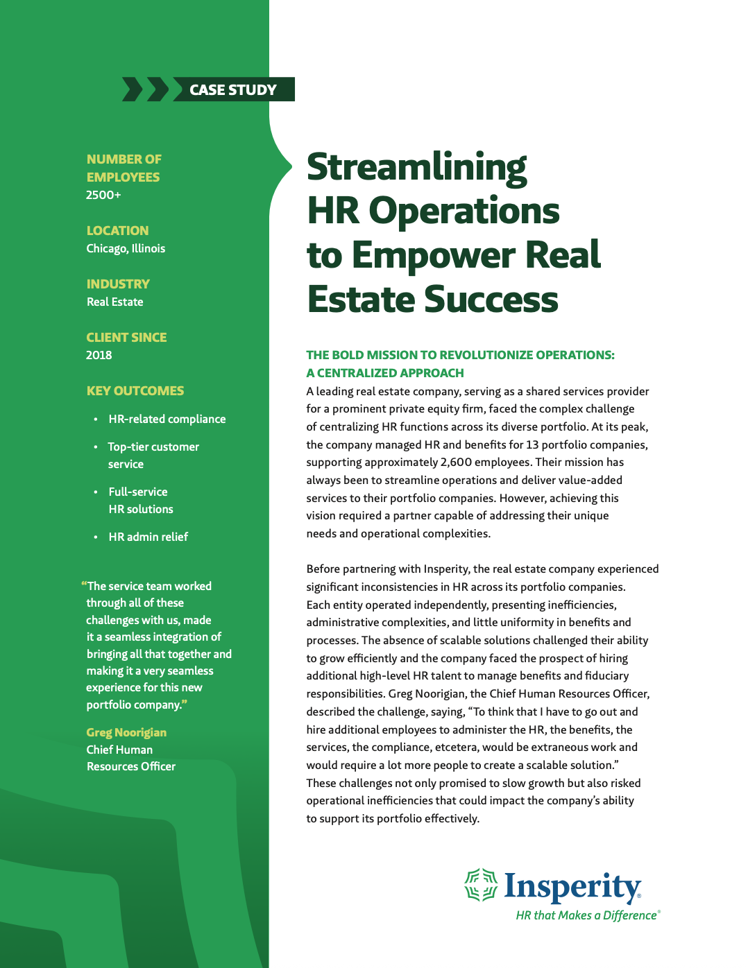 Transforming HR operations for a real estate company: a partnership for ...